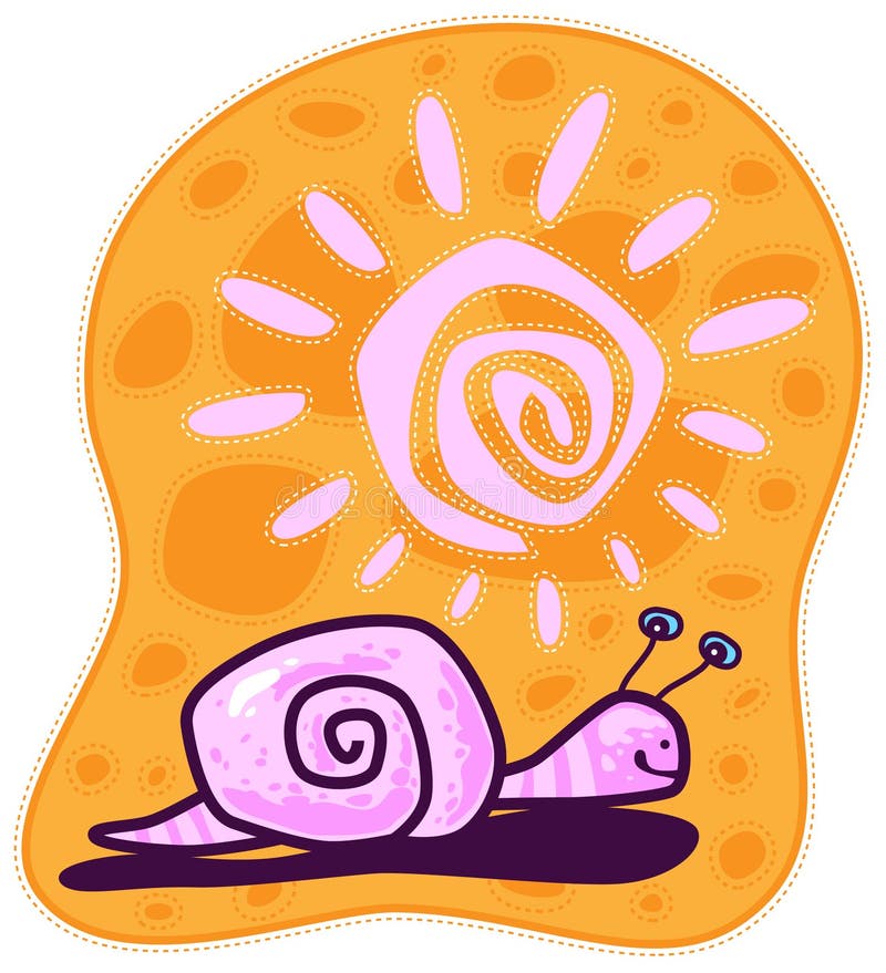 Pink Snail Icon, Flat, Cartoon Style. Isolated on White Background ...