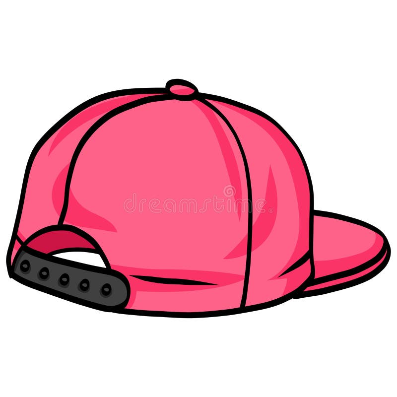 Pink Snapback Cap Backward Hat Illustration Vector Icon Stock Vector ...