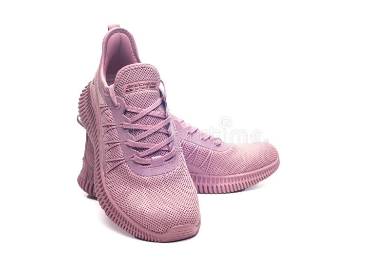 Pink Sneakers on White Background, Sport Comfortable Shoes, Sneakers ...