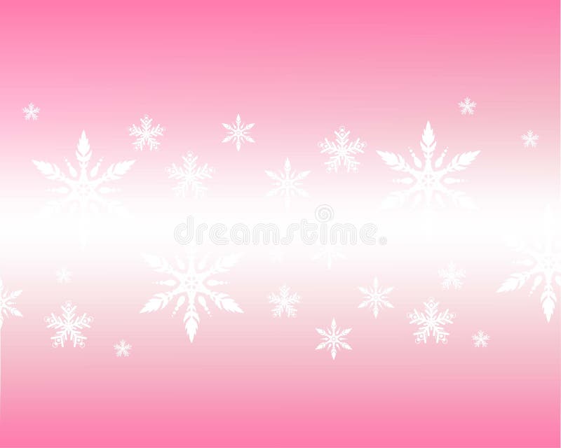 Pink Snowflake Christmas Stars Bokeh Light Stock Illustration ...