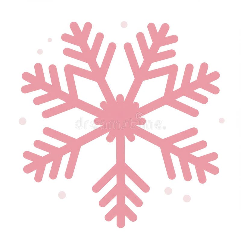 Pink Snowflake Design on White Background Stock Illustration ...