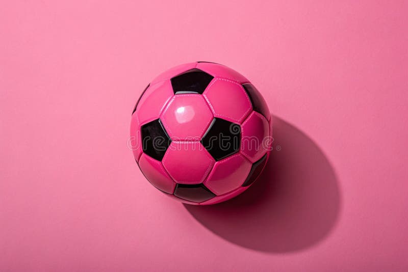 Pink Soccer Ball on a Pink Background - Generated by Ai Stock ...