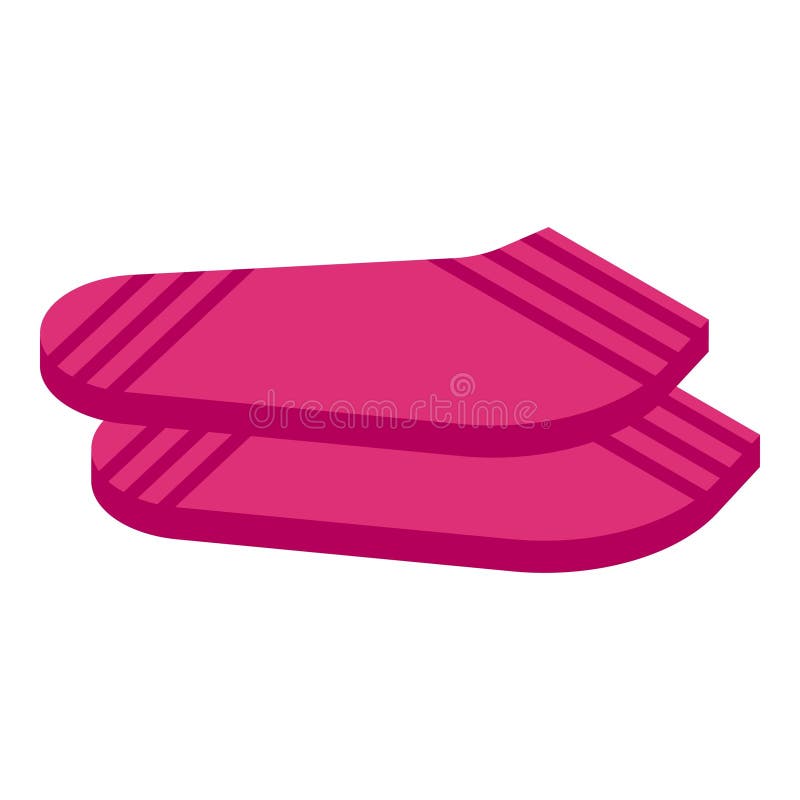 Pink Socks Icon Isometric Vector. Cute Sock Stock Vector - Illustration ...