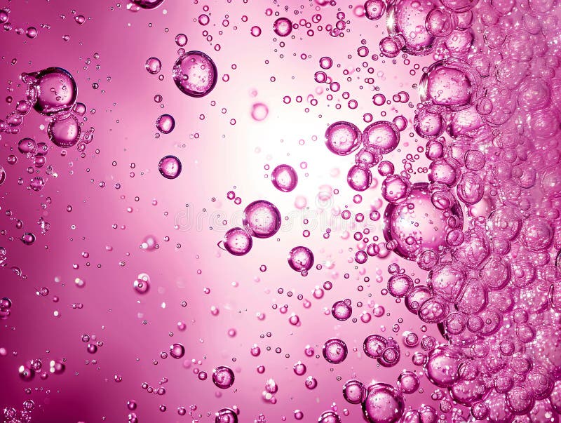 Pink Soda Water Splashing with Bubbles Close Up Stock Illustration ...