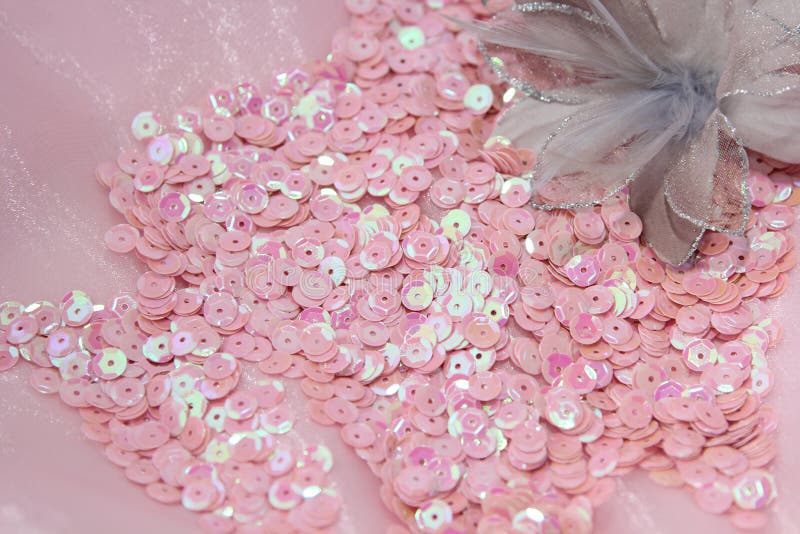 Spangles with a flower stock photo. Image of fabric, weaving - 29926420