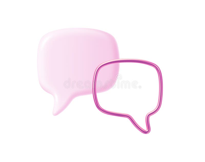 Pink Speech Bubble. Dialogue Concept Design Stock Vector - Illustration ...