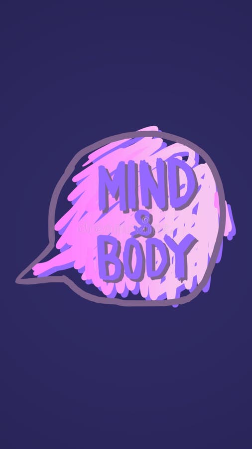 Mind and Body Speech Bubble Stock Illustration - Illustration of yellow ...