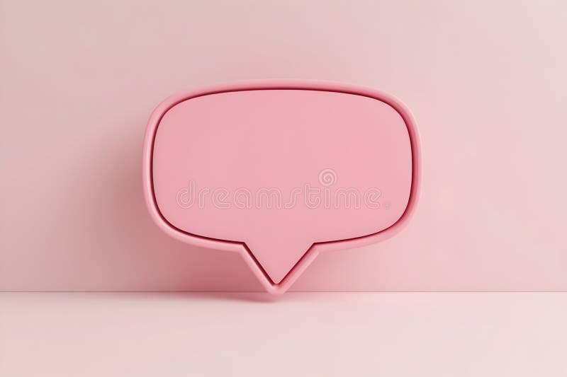 Pink Speech Bubble on Light Pink Background Enhances Communication ...
