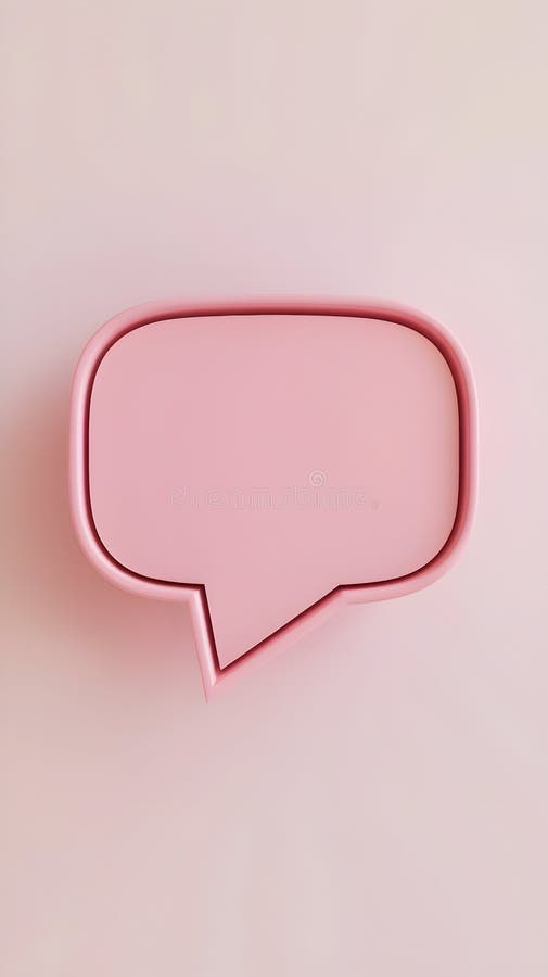 Pink Speech Bubble on Light Pink Background Enhances Communication ...