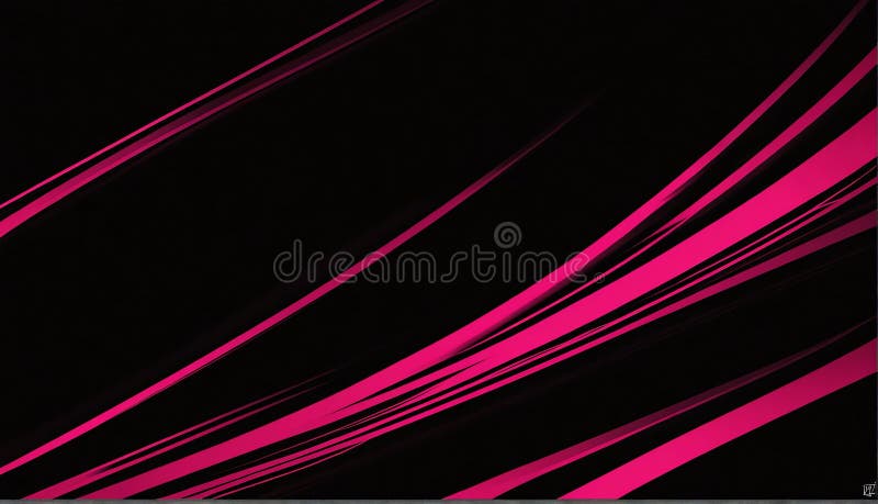 Pink Speed Line Motion Effect on Plain Black Ai Generated Stock ...