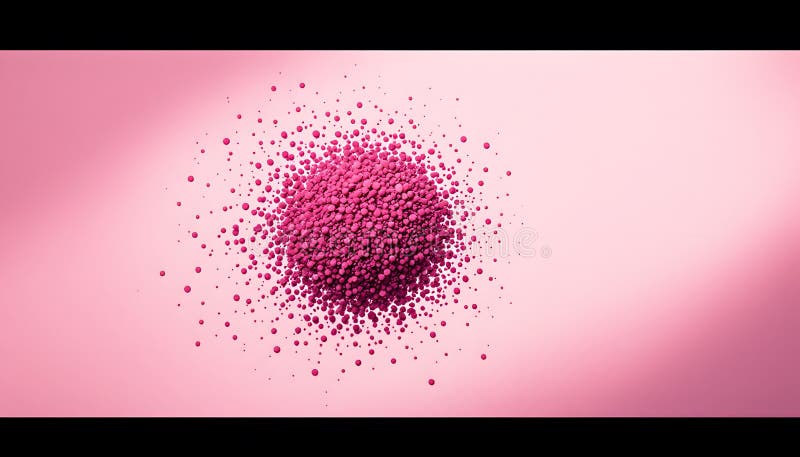 Pink Sphere Abstract Art Exploding Dots on Pink Background Stock ...