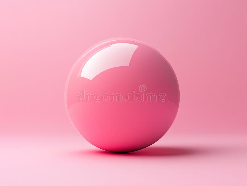 Pink Sphere on Pink Background Stock Illustration - Illustration of ...
