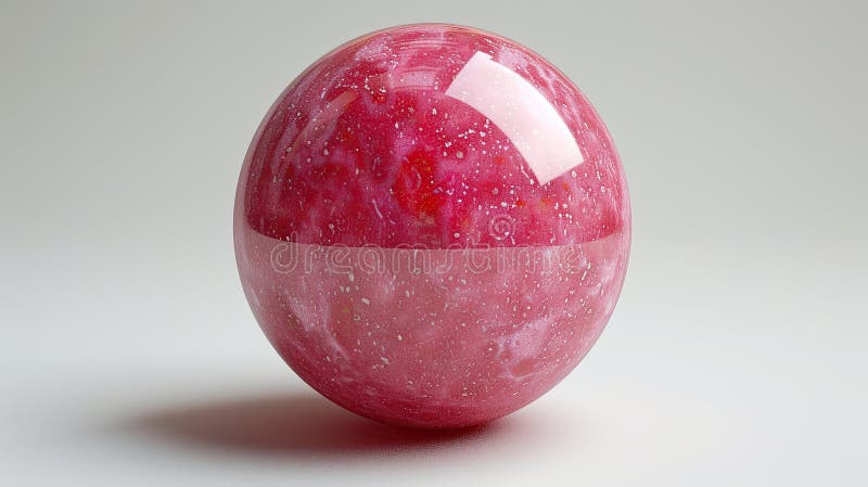 Pink Sphere with Reflective Surface Stock Illustration - Illustration ...