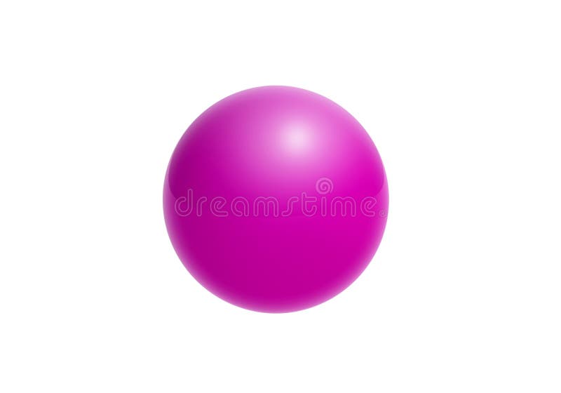 Pink Sphere on White Background Stock Illustration - Illustration of ...
