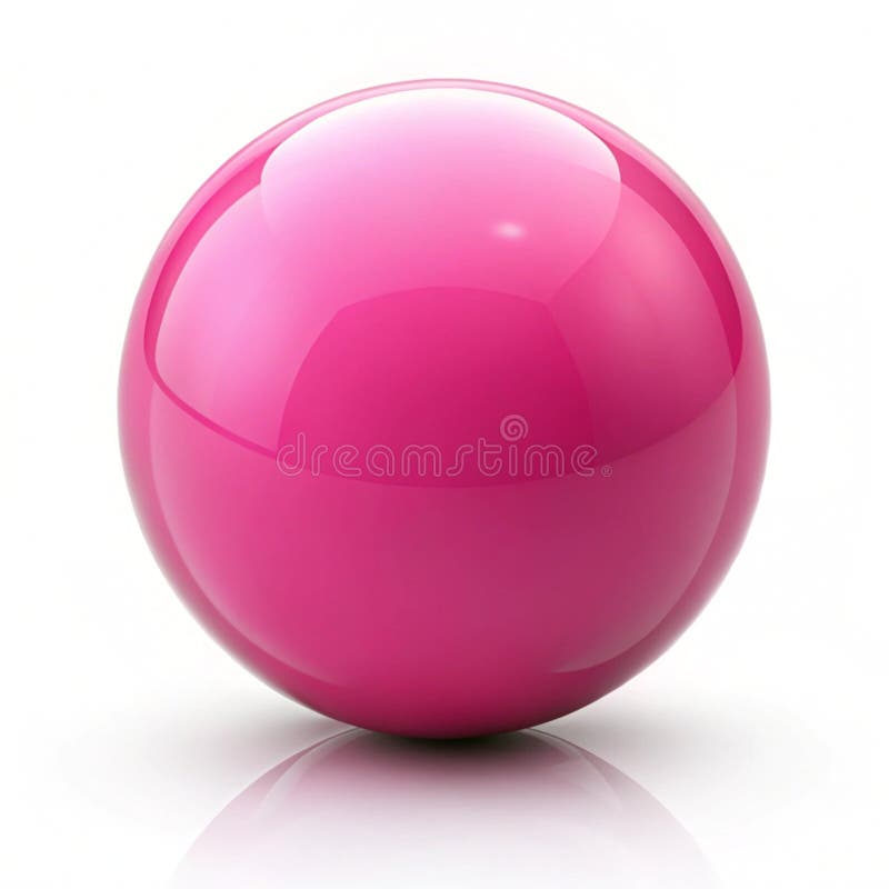Pink Sphere on White Background Stock Illustration - Illustration of ...