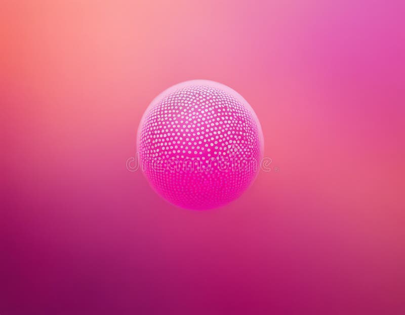 Pink Sphere with White Dots on it Stock Illustration - Illustration of ...
