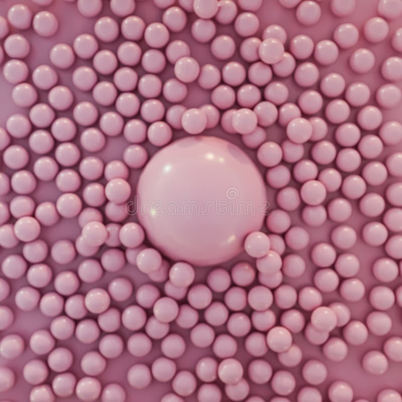 Pink Spheres Isolated on Pink Stock Illustration - Illustration of ...