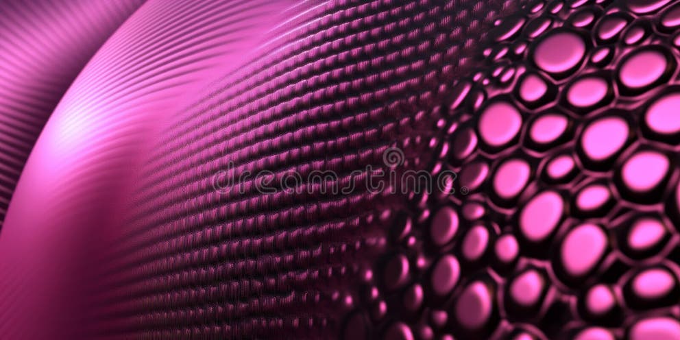 Pink Spherical Carbon Textures with a Reflective Finish. a Soft yet ...