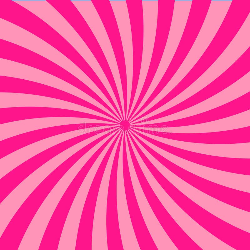 Pink Spiral Background. Radial Striped Pattern. Optical Illusion Effect ...