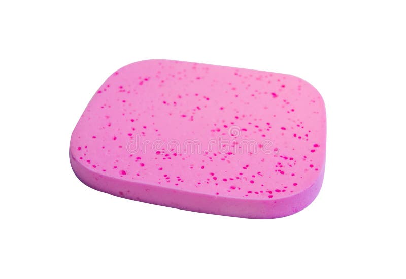 Pink sponge stock image. Image of hygiene, isolated, sponge - 77214179