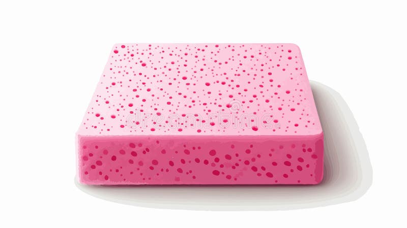 Pink Sponge Isolated on White Background for Cleaning Makeup Tools ...