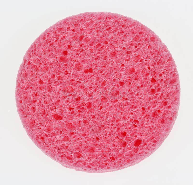 Pink Sponge on White Background Stock Photo - Image of equipment ...