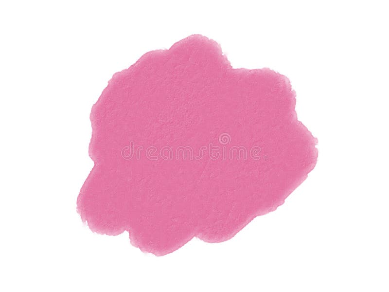 Pink Spot of Watercolor Paint Stock Photo - Image of transparent, print ...