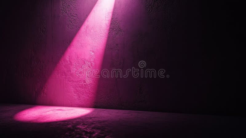 Pink Spotlight on a Rough-Textured Wall Stock Illustration ...