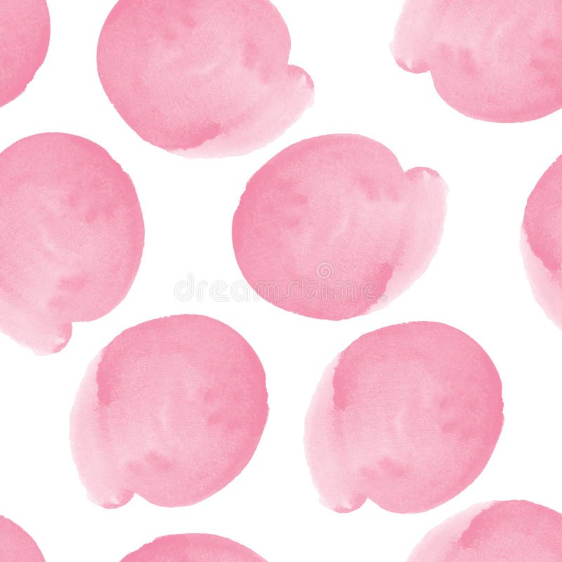 Pink Spots Watercolor Seamless Pattern Stock Illustration ...