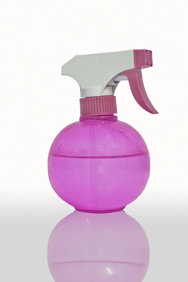 Pink spray bottles. stock image. Image of crystal, fresh - 34696017