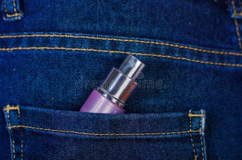 Pink Spray Inside of Jeans Back Pocket Stock Image - Image of advert ...