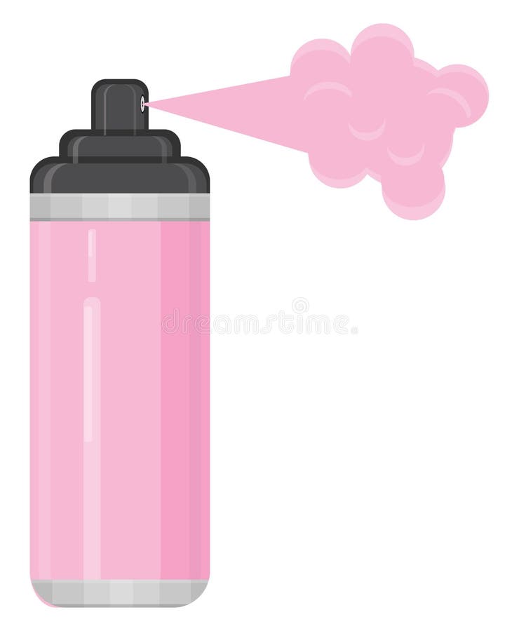 Pink spray paint, icon stock vector. Illustration of stain - 262386671