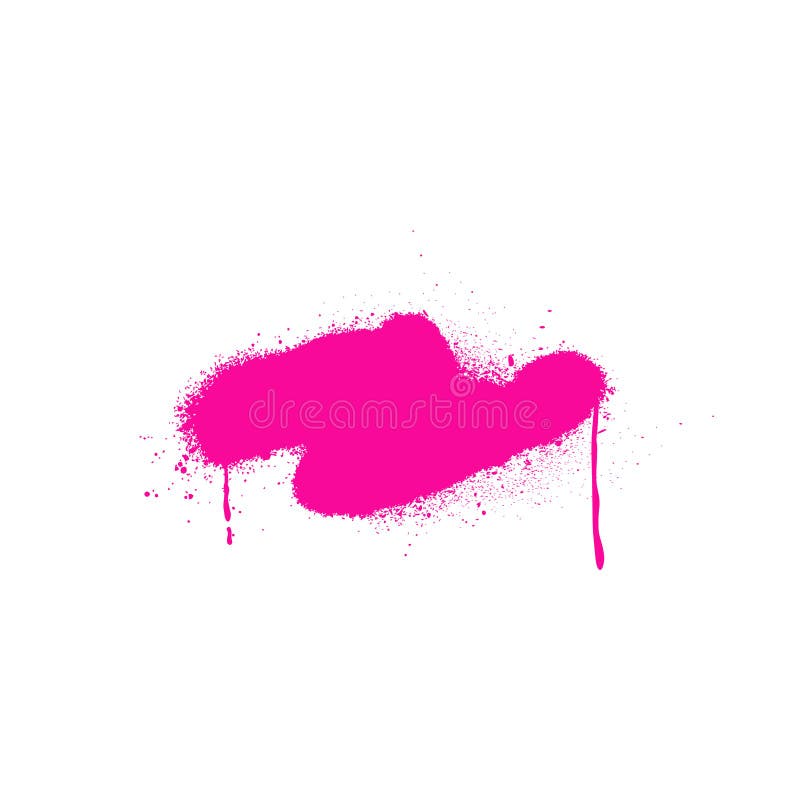 Pink Spray Paint with Ink Splatters Vector Shape, Vector Abstract ...