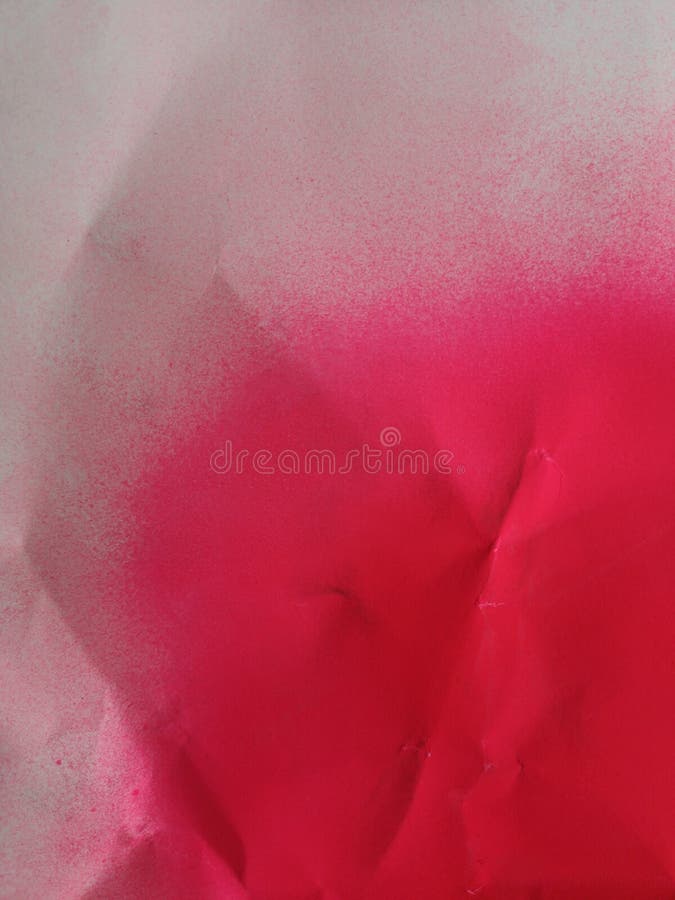 Pink Spray On Paper Crumpled White Background Rough Texture Material ...
