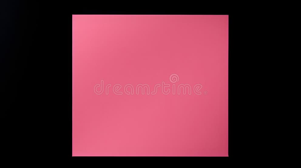 Pink Square Paper Note on a Black Background. Brainstorming Template ...