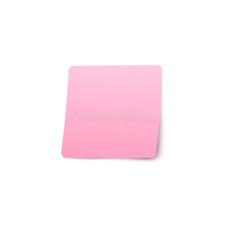 Pink Square Sticker with Rounded Corners Realistic Style Stock Vector ...