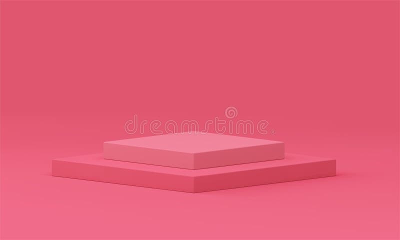 Pink Squared 3d Podium Advertising Foundation Geometric Level ...