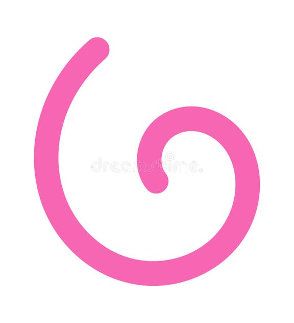 Pink Squiggle Cute Cartoon Doodle Stock Illustration - Illustration of ...