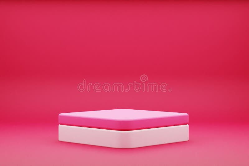 Pink Stacked Square 3d Display Podium Stock Illustration - Illustration ...
