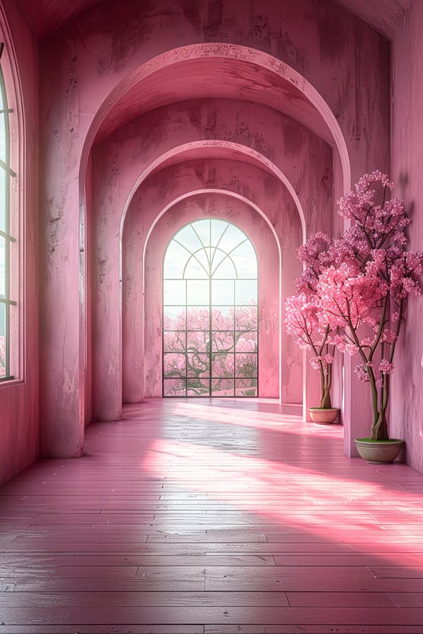 Pink Stage Showcases Artistic Talent in Vibrant, Generative Ai Stock ...