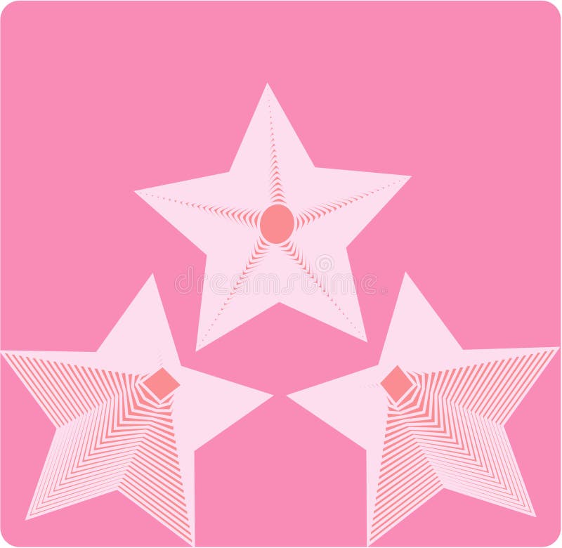 Bright Stars with Rounded Corners, Thick Outlines Stock Vector ...