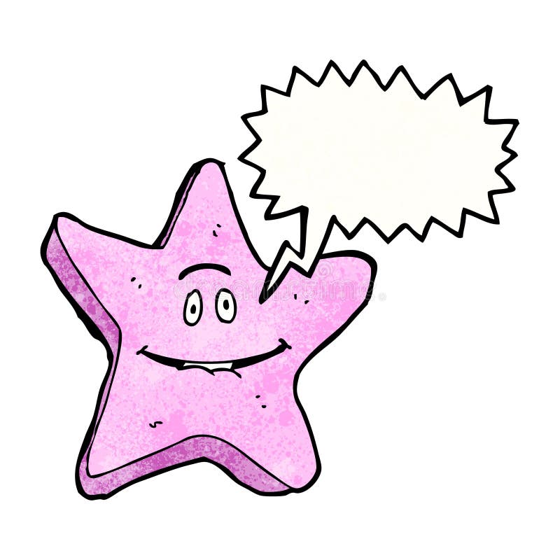 Pink Star Cartoon Character Stock Vector - Illustration of speech, star ...