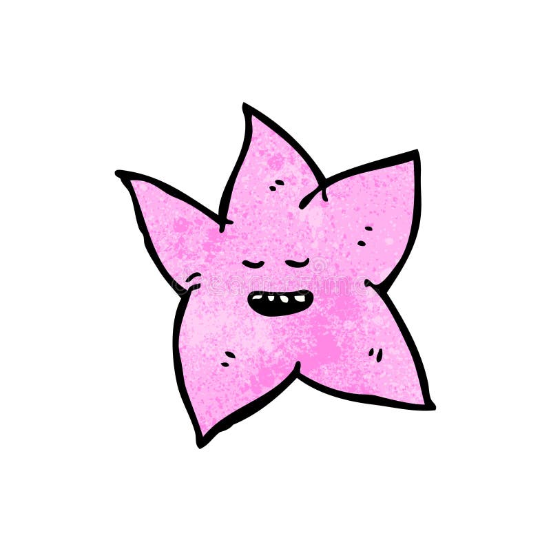 Pink Star Cartoon Character Stock Vector - Illustration of cheerful ...