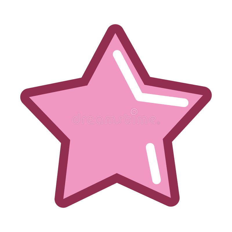 Pink star icon stock vector. Illustration of sign, isolated - 141246470