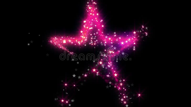 Pink Star Symbol Particle Stroke Line Effect Animation Stock Footage ...