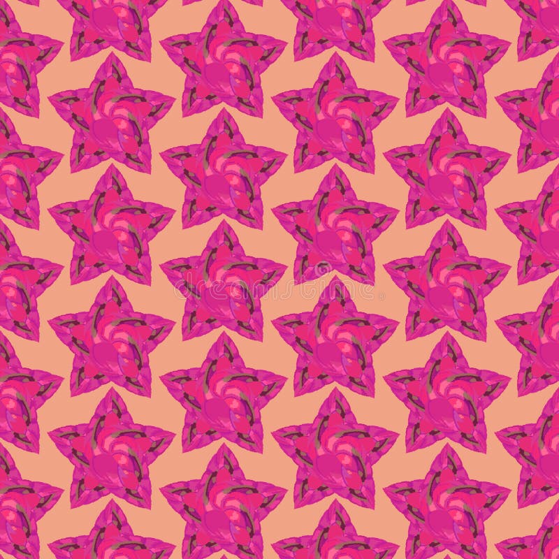 Pink Star Like Design, Abstract Background Stock Illustration ...