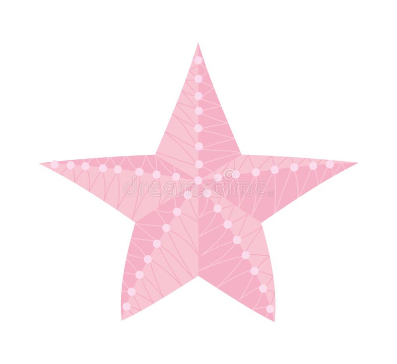 Pink starfish sea life stock illustration. Illustration of creature ...