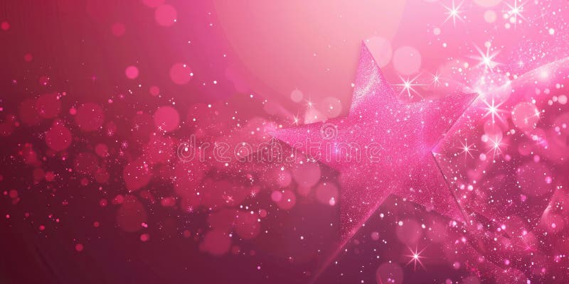 Pink Starry Night. Celestial-themed Concept Stock Illustration ...