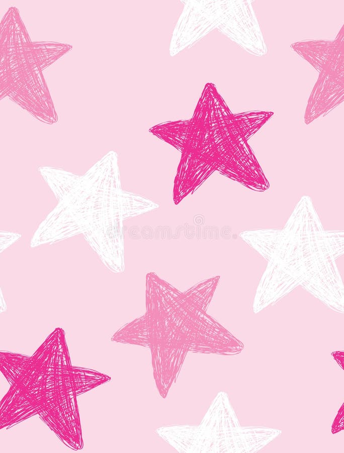Pink Starry Night Sky Repeatable Vector Print. Stock Vector ...