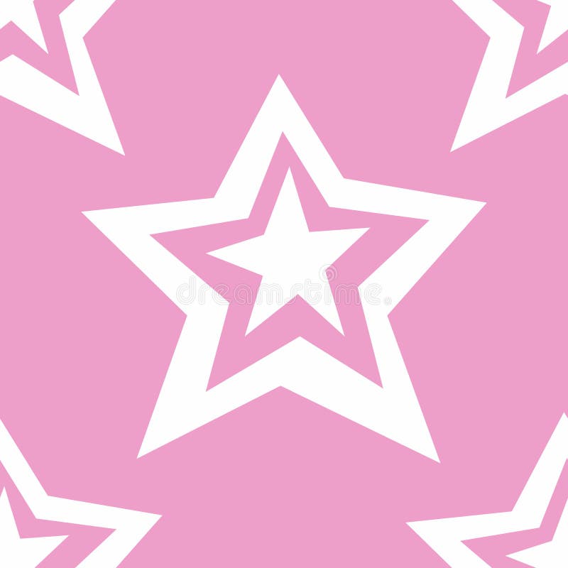 Pink Stars Seamless Pattern on Light Pink Magnetic Background. Star ...